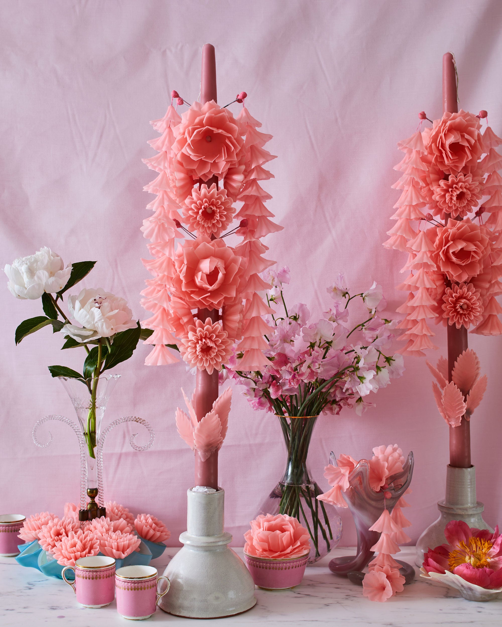 Pink Flower Candle – el Shoppo